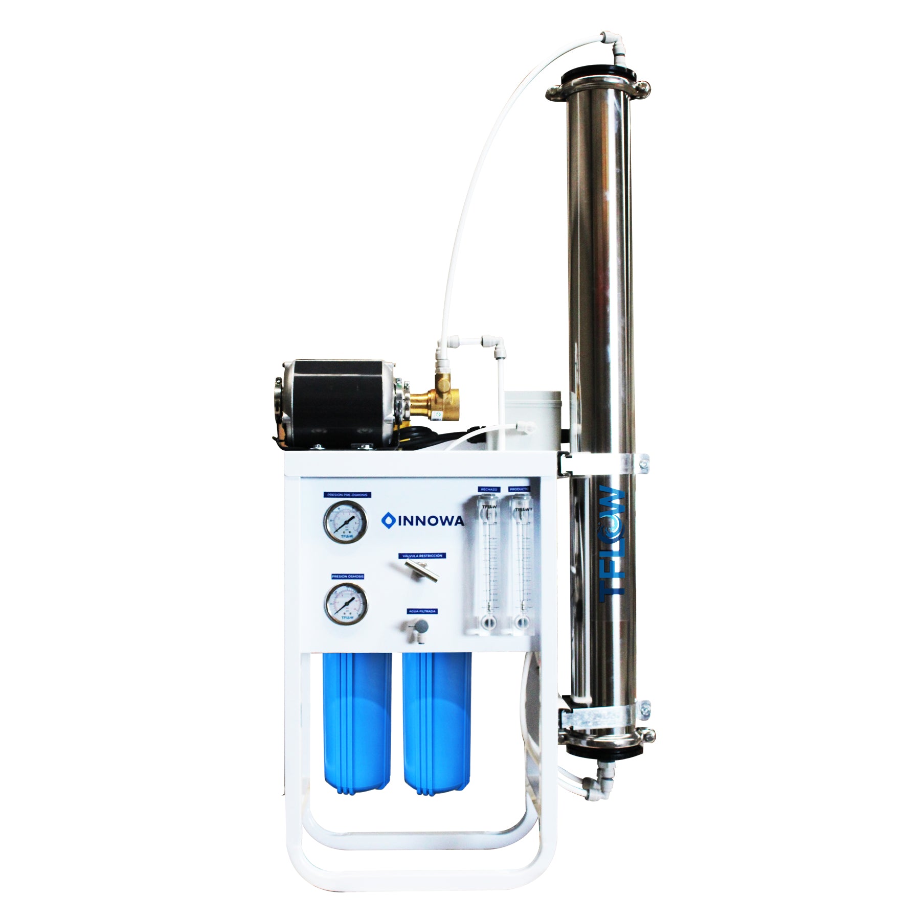 Sistema de Ósmosis Inversa Semi-Comercial - Serie 1K - 1,500 GPD - Mot